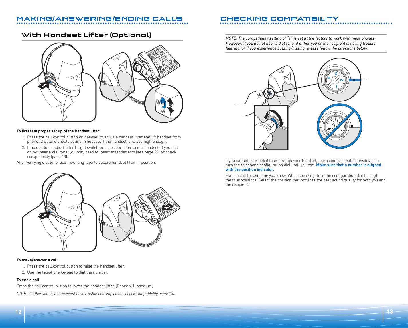 PDF manual for Plantronics Headset CS50